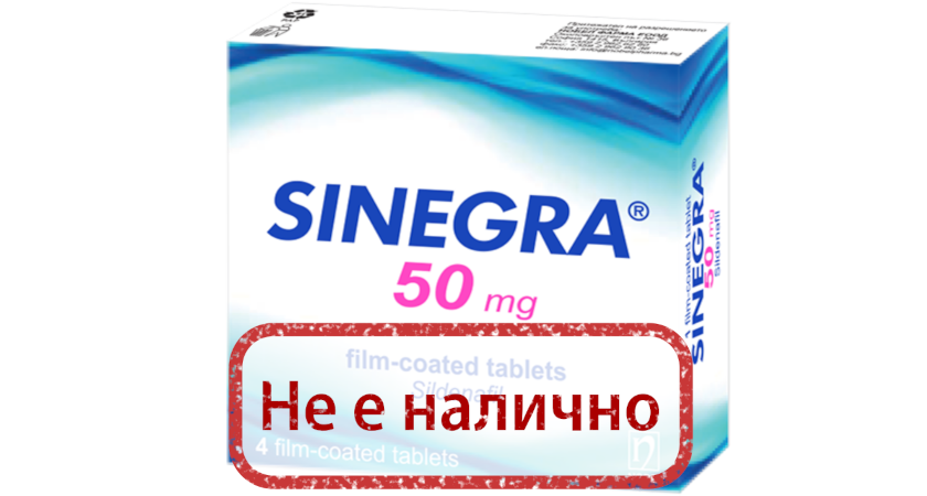 Синегра 50 mg 4 филмирани таблетки | Продукти | Nobel